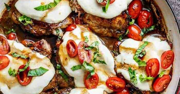 Balsamic Glazed Caprese Chicken - the menu food