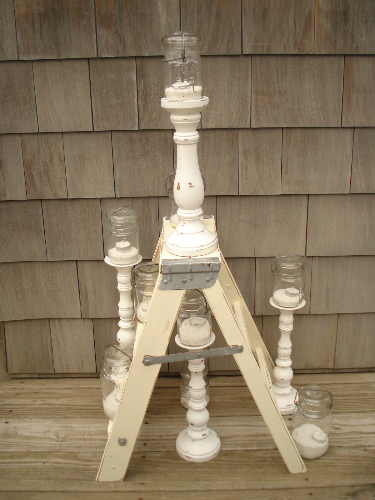 Cricket Acres Studio: Repurposed Candlesticks & Stepstool