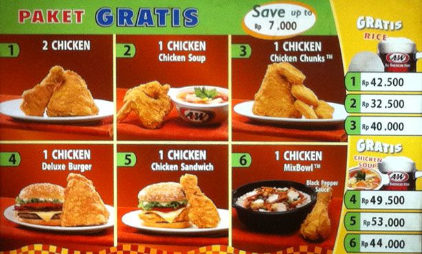 Harga Menu Paket A&W Delivery Terbaru 2017