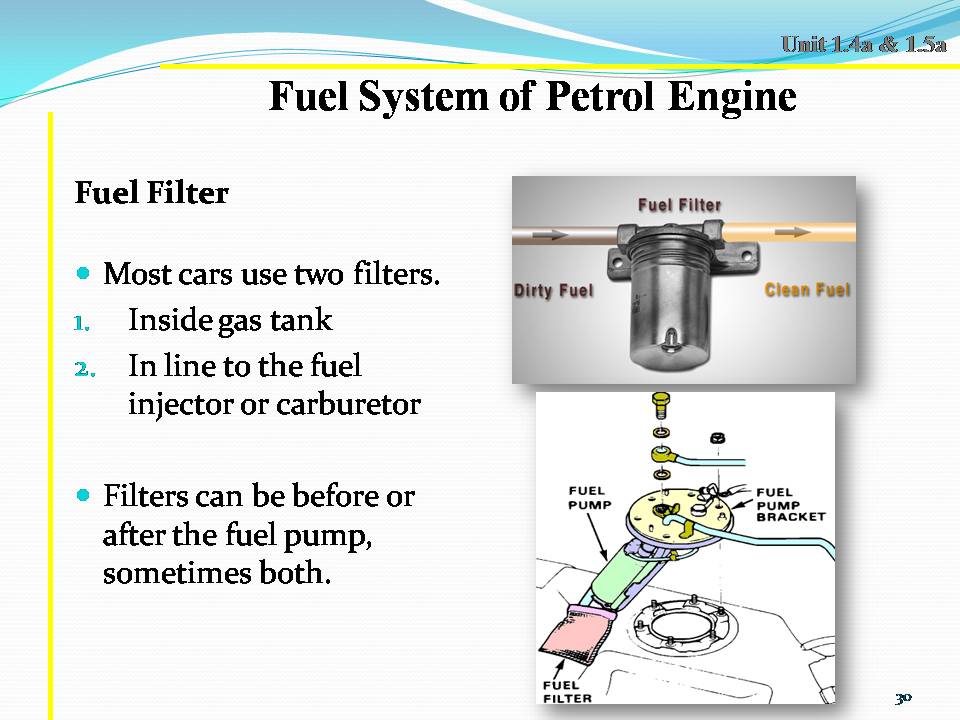 Automobile Course of City And Guilds: Fuel System
