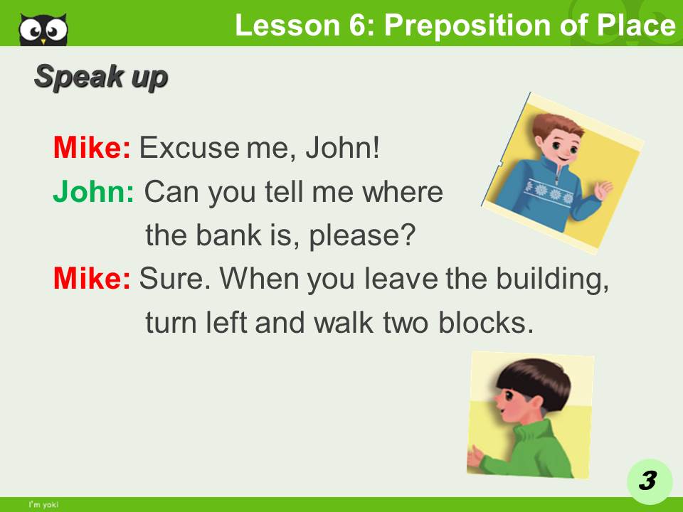 YOKITALK: Unit 1_Lesson 6 Preposition of Place or Position