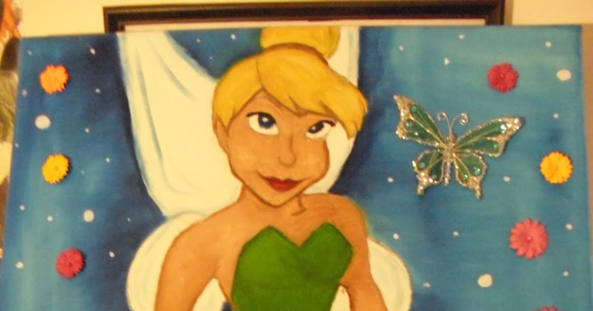 Crystalblu Treasures by Tina: Completed Tinkerbell painting