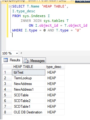 Microsoft Business Intelligence: Get the all heap table from a database ...
