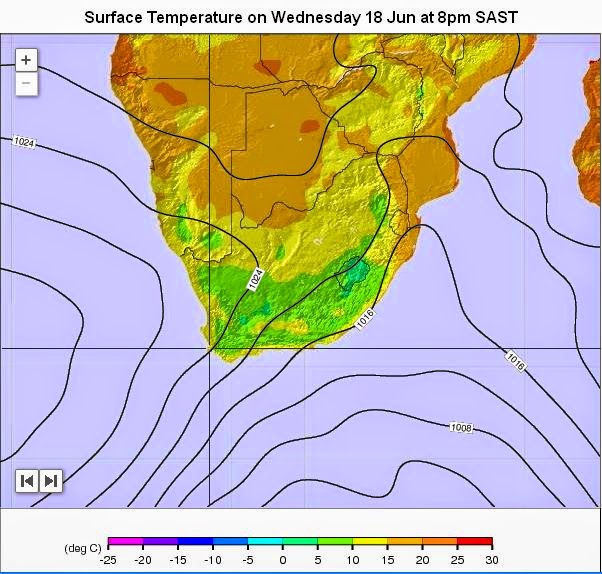 Mossel Bay Weather Observation, South Africa : Approaching Cold Front ...
