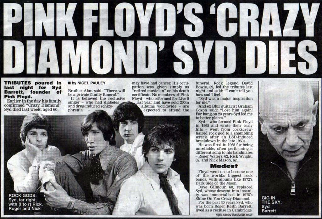 Soul and Sound Progressive: Pink Floyd Timeline