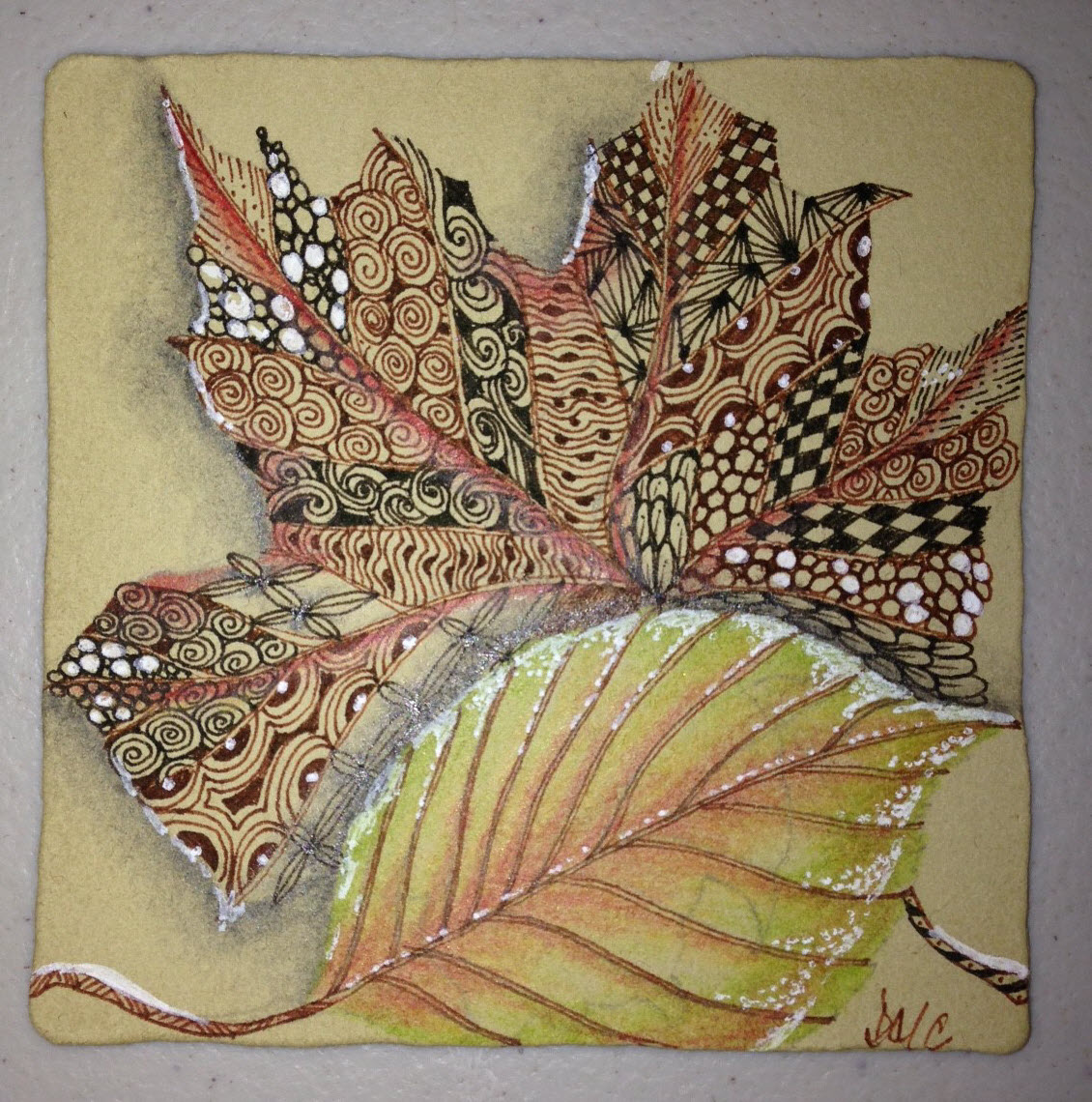 Whimsy by Kelly : Autumn Leaves- Zentangle Inspired Art