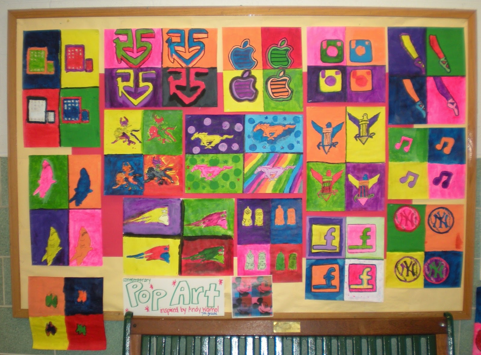 Miss M's Art Room: 7th Grade Contemporary Pop Art Paintings