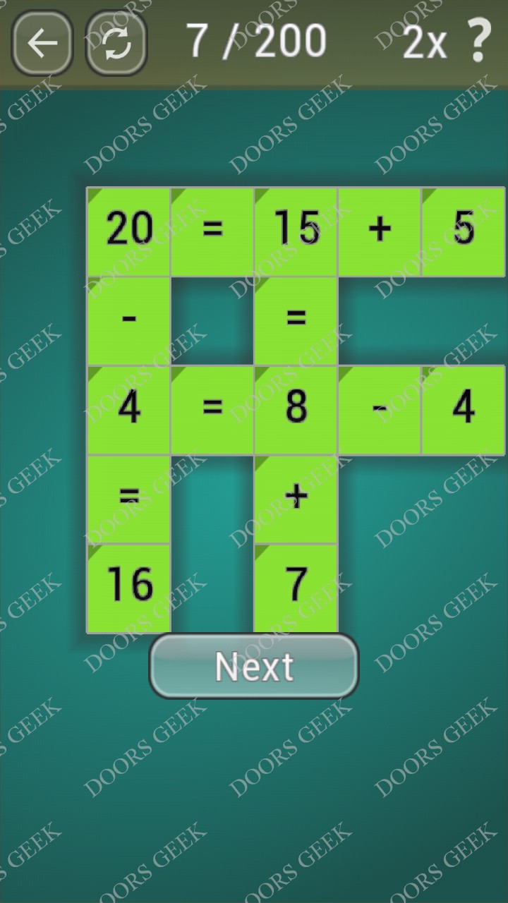 Math Games [Beginner] Level 7 ~ Doors Geek