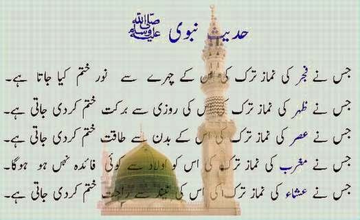 Hadees Nabvi in Urdu About Namaz | Islam Is The Best Way Of Life