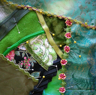 Allie's in Stitches: "Pretty Crazy Green 9 Patch"