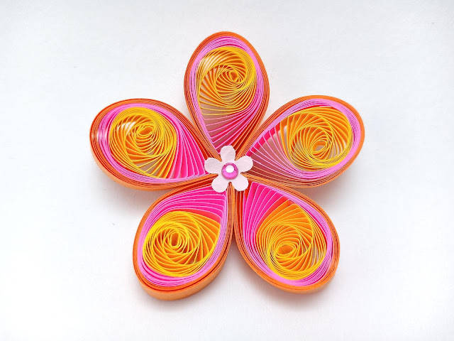 AZLINA ABDUL: How to make a Teardrop Swirl Quilling flower tutorial