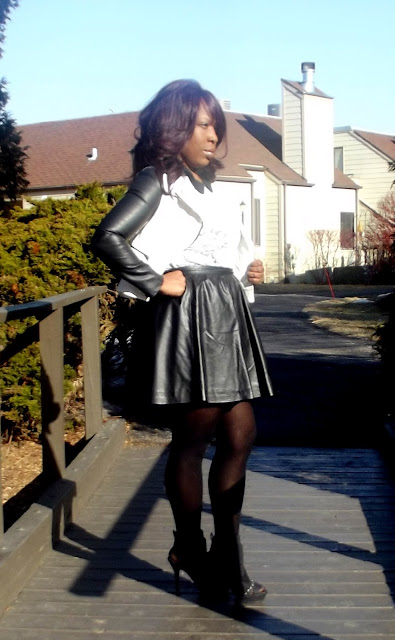 Toni's Take On Style...: B&W Leather & Lace