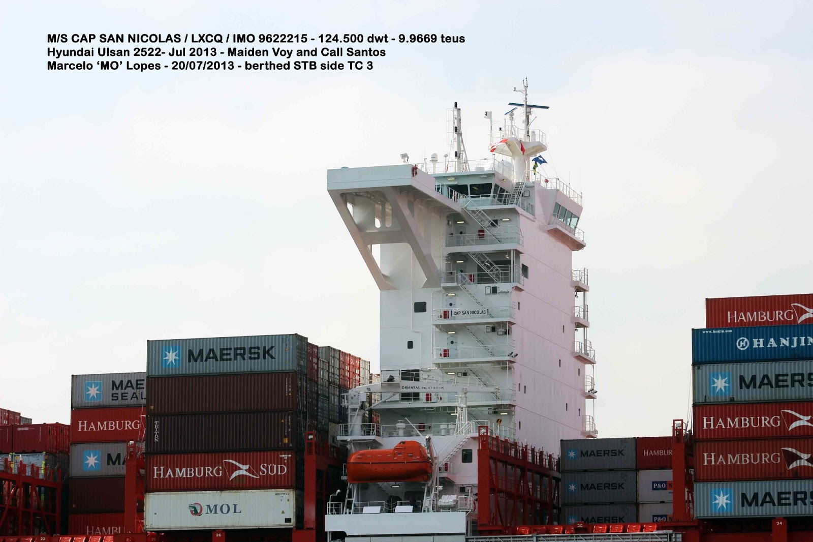 Santos Shiplovers: M/S Cap San Nicolas / LXCP - Em sua primeira ...