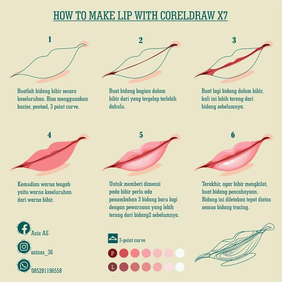 Cara Membuat Vector Bibir Menggunakan Corel Draw X7 ~ A~Z Vector