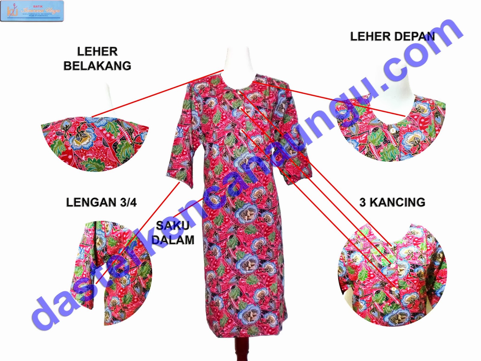 Daster KENCANA UNGU Online: BATIK KENCANA UNGU BIRU 19