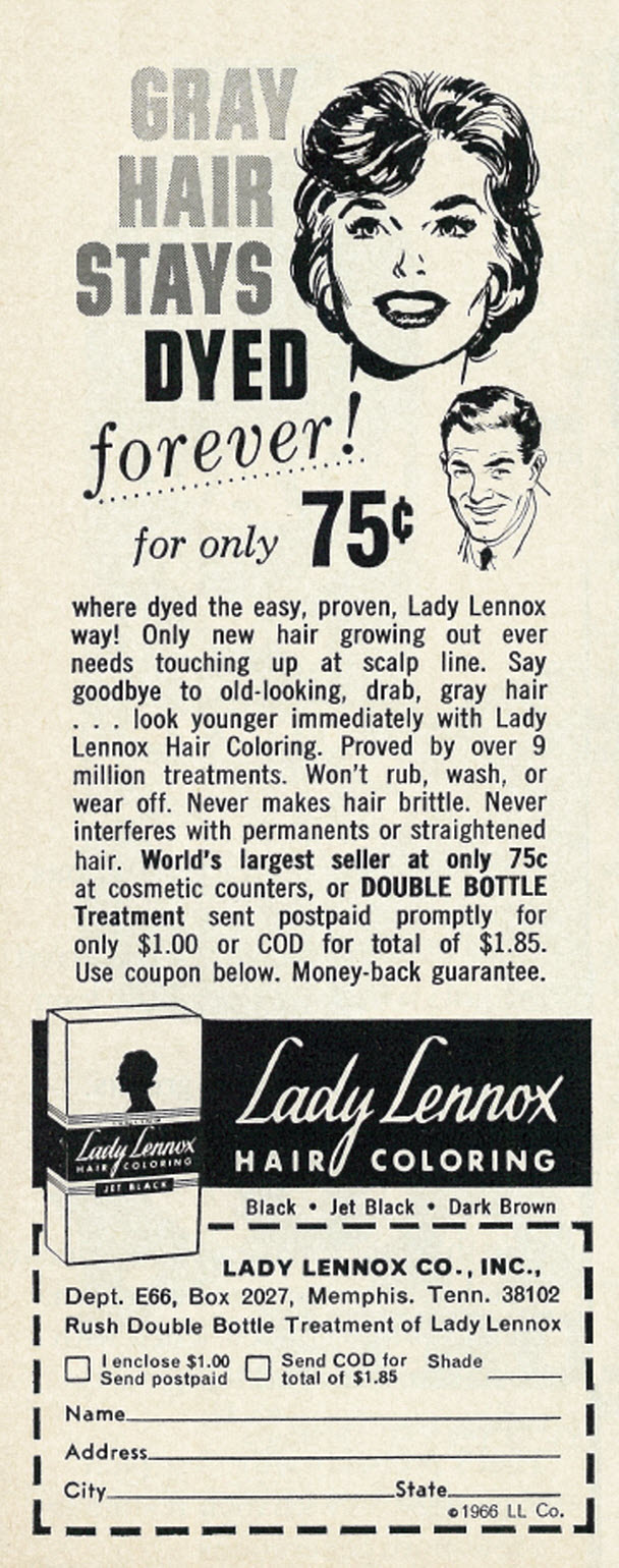 "Hate That Gray? Wash It Away!..." – These 1960s Ads For Hair Color ...