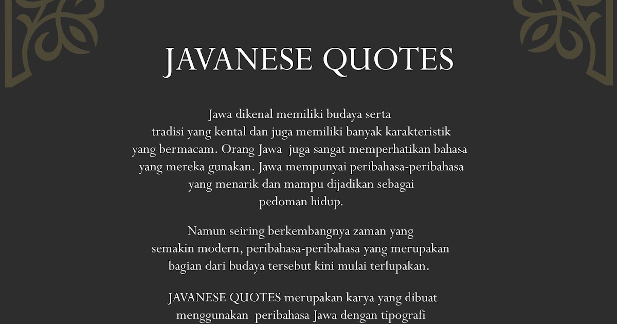 Gaya Terbaru 22+ Quote Dari Aksara Jawa