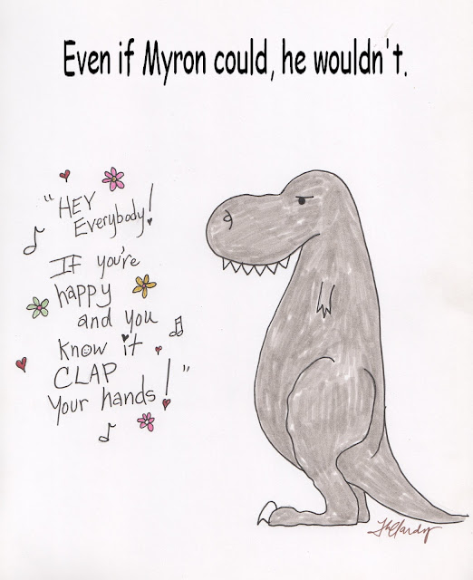 Heaven and Earth: Myron T. Rex cartoons