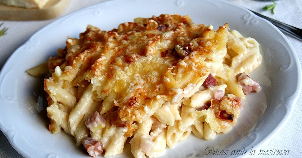 Cocina con Mina: Macarrones gratinados con jamón