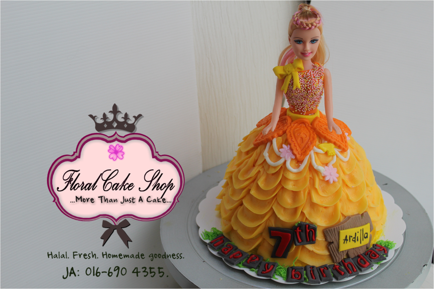 Floral Cake Shop: Birthday Cake: Doll Cake