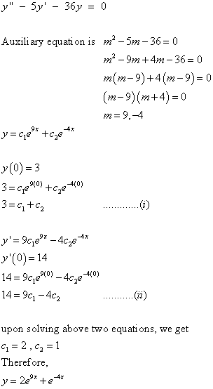 Differential Equations Solved Examples: Find the solution to the ...