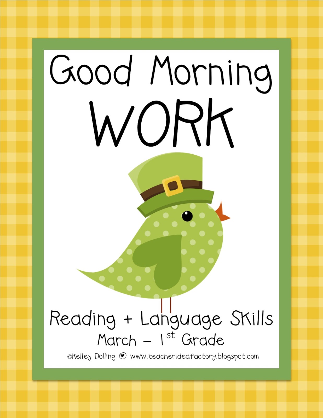 MARCH GOOD MORNING WORK (READING) + FREEBIE - Teacher Idea Factory