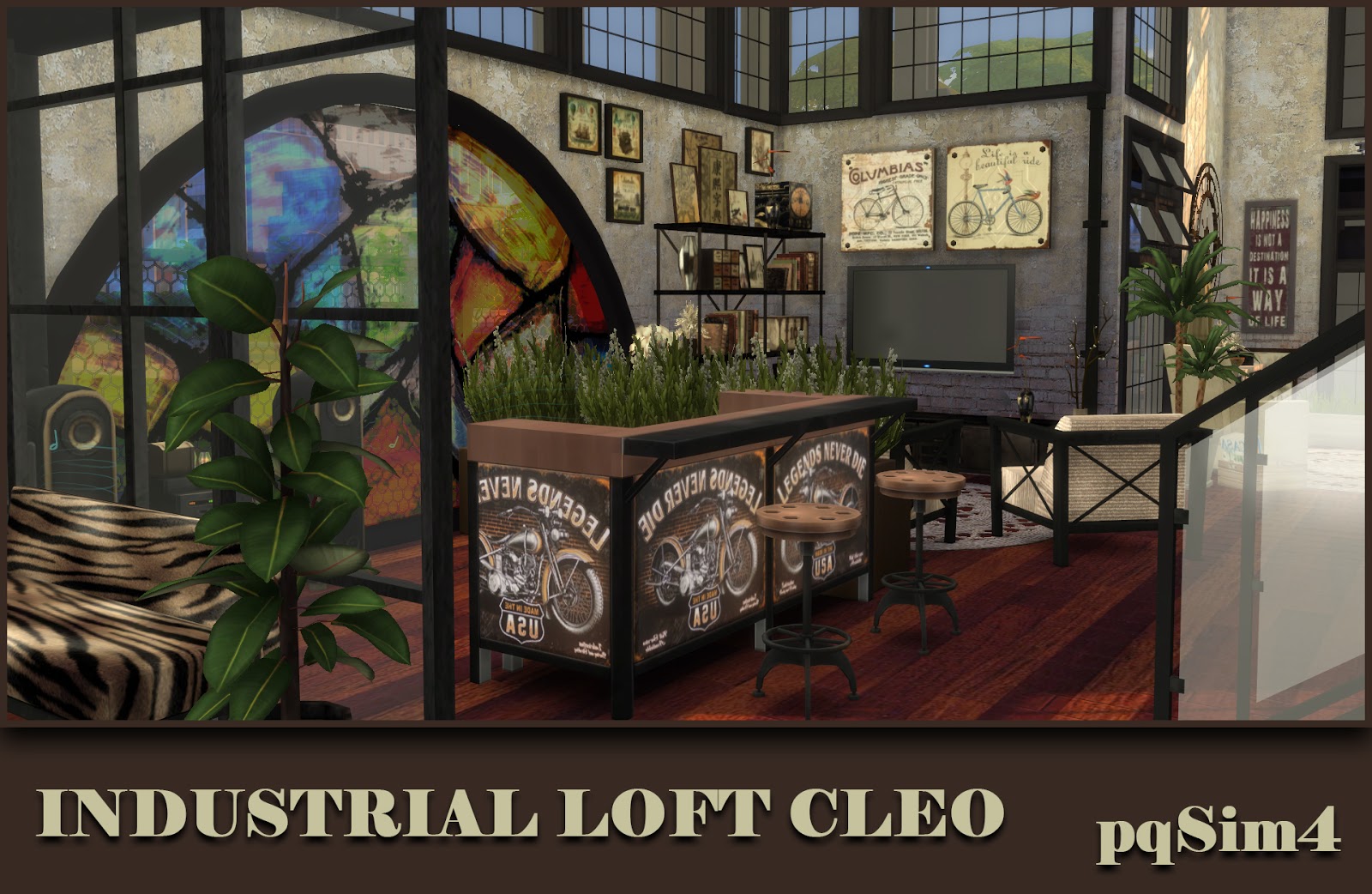 Industrial Loft "Cleo". Sims 4 Custom Content.