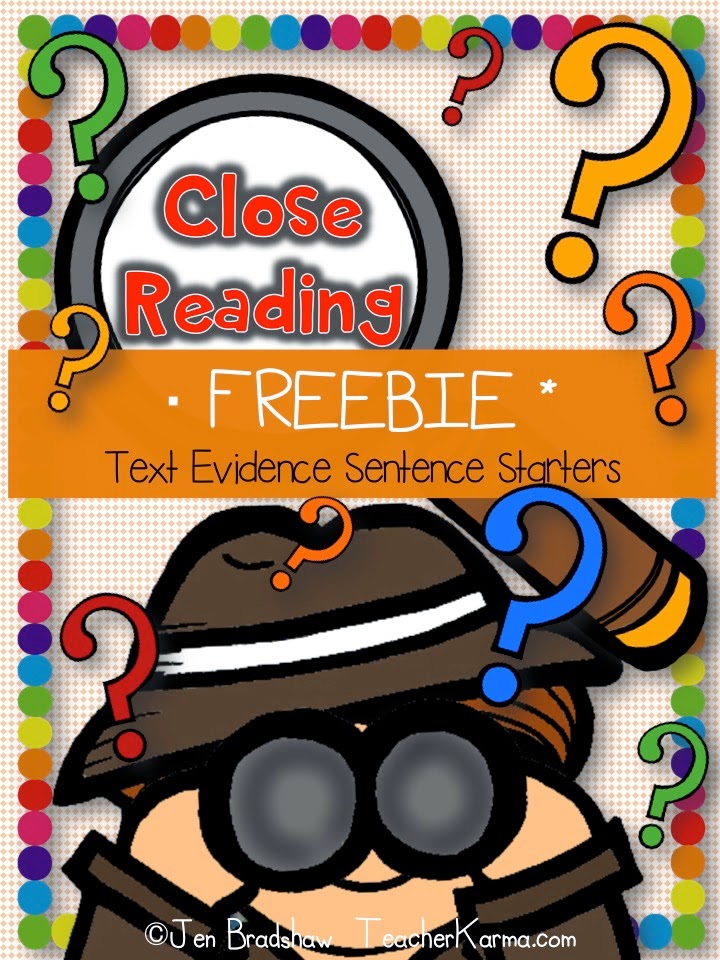 Classroom Freebies Too: FREE Close Reading Strategy: Proving Answers ...