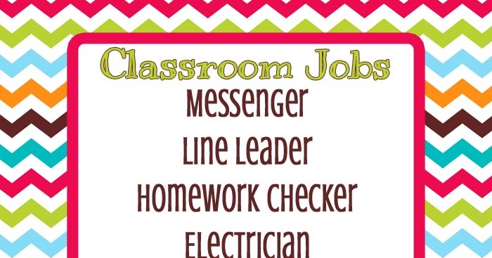 Classroom Job Clipart Messenger