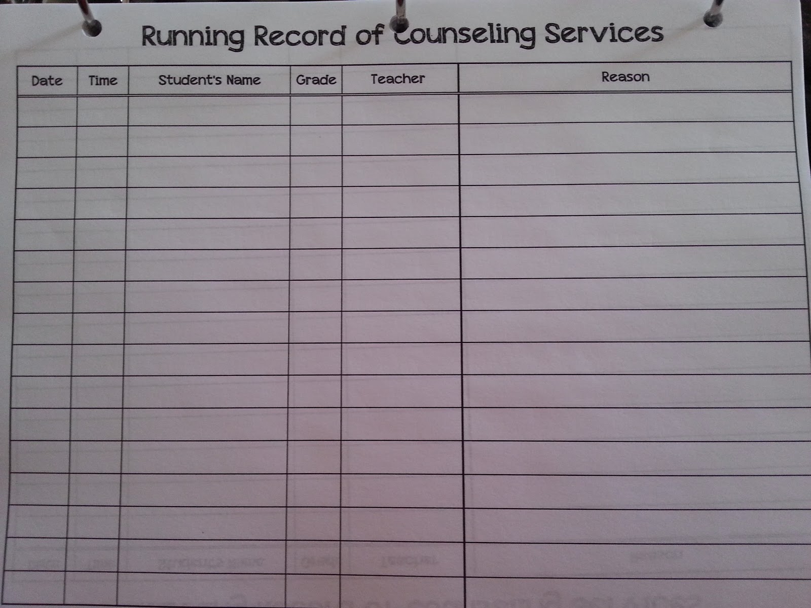 Hanselor the Counselor: Organization Part 2: Counseling Notebook