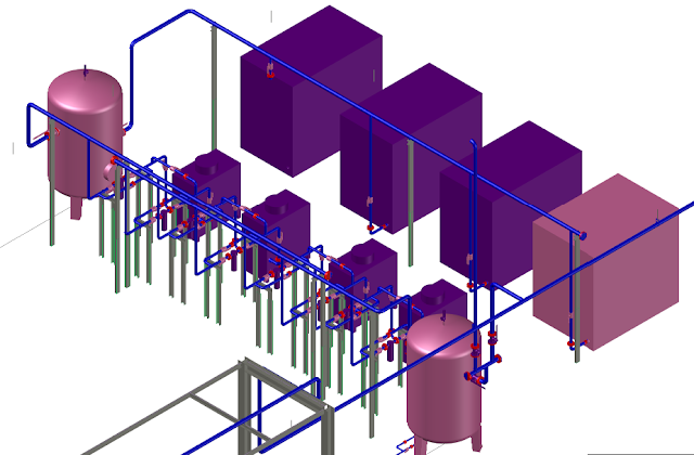 Autocad MEP : 3D Layout for Air Compressor Room