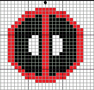 Deadpool!! Cross Stitch Pattern