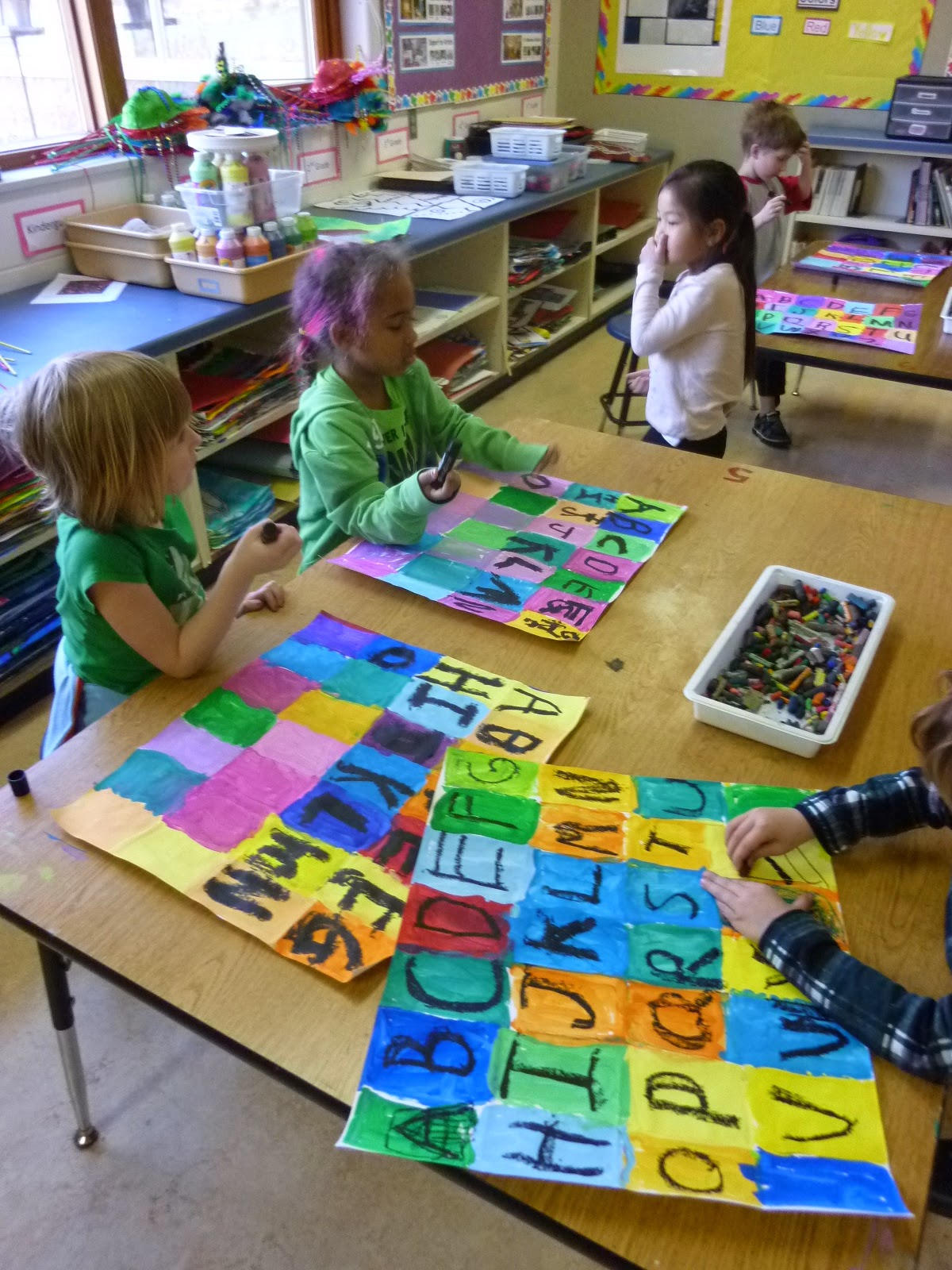 Mrs. Werner's Art Room: Kinder Alphabet Paintings