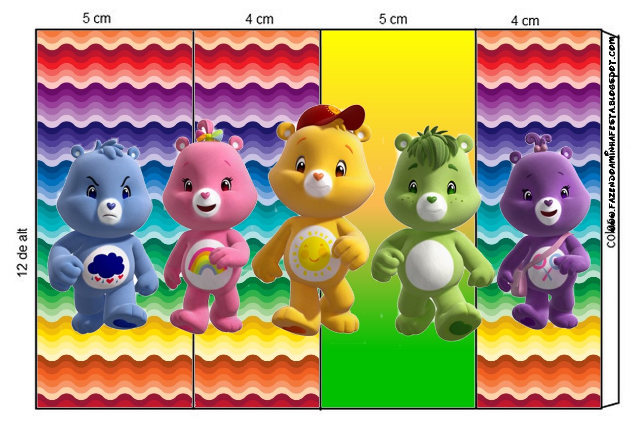 Care Bears with Rainbow :Free Printable Candy Bar Labels. - Oh My ...