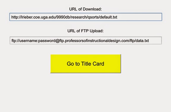 LearningLiveCode: Lloyd's Q Sort Project: Importing Data from an Internet File