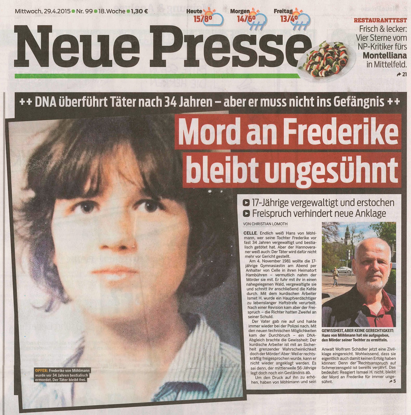 Hambühren: Mordfall Frederike von Möhlmann