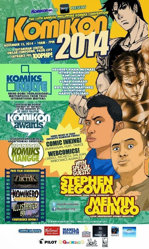 Manila Shopper: 10th Phil Annual Komiks Convention (Komikon 2014): Nov ...