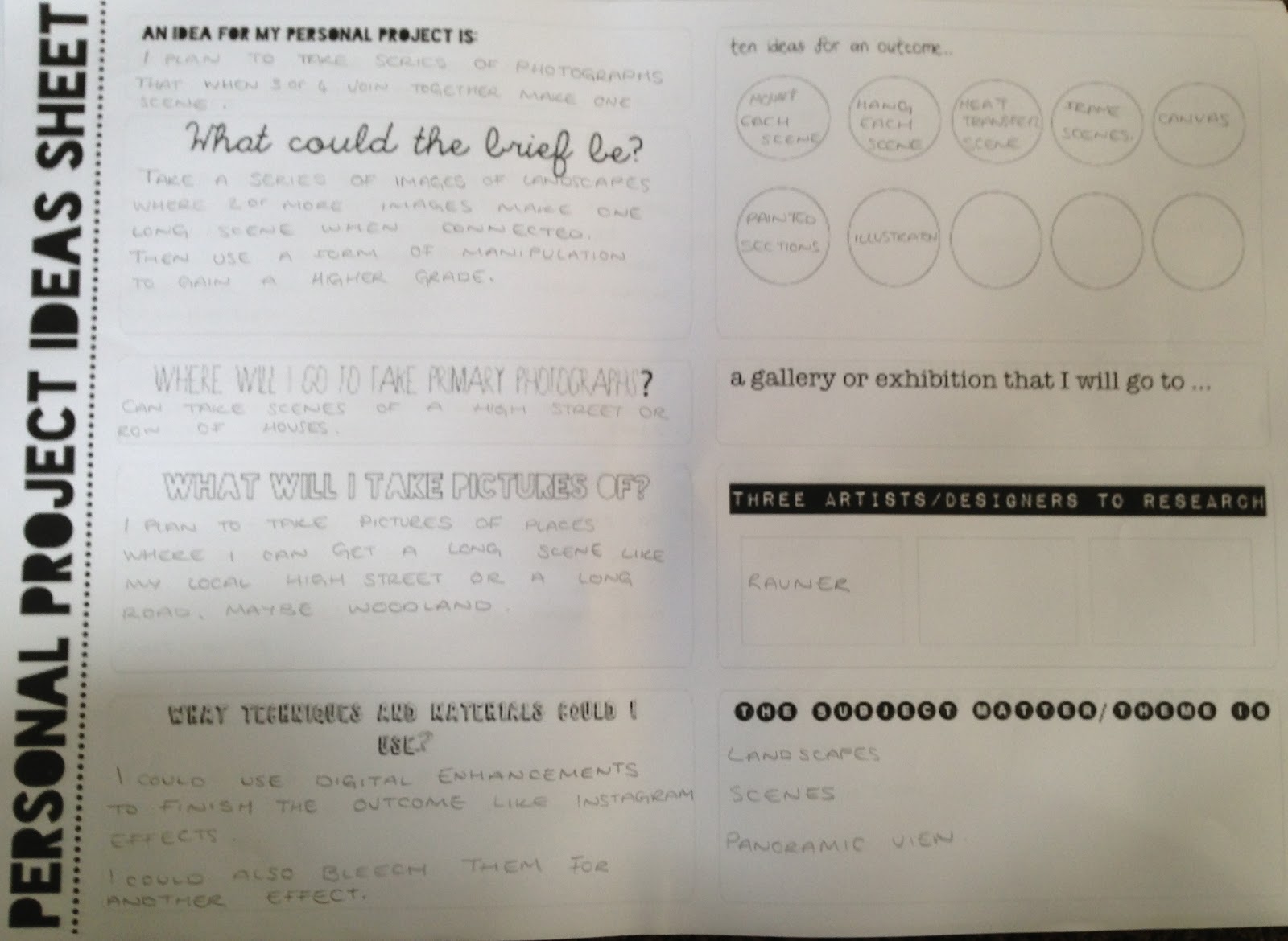 A2 Photography - Jess Bland: Personal Project ideas.