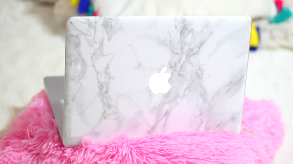 Hellomaphie: DIY Laptop Cases Marble, Starbucks and More!