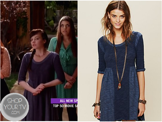 Awkward: Season 3 Episode 6 Jenna's Blue Contrast Dress | Shop Your TV
