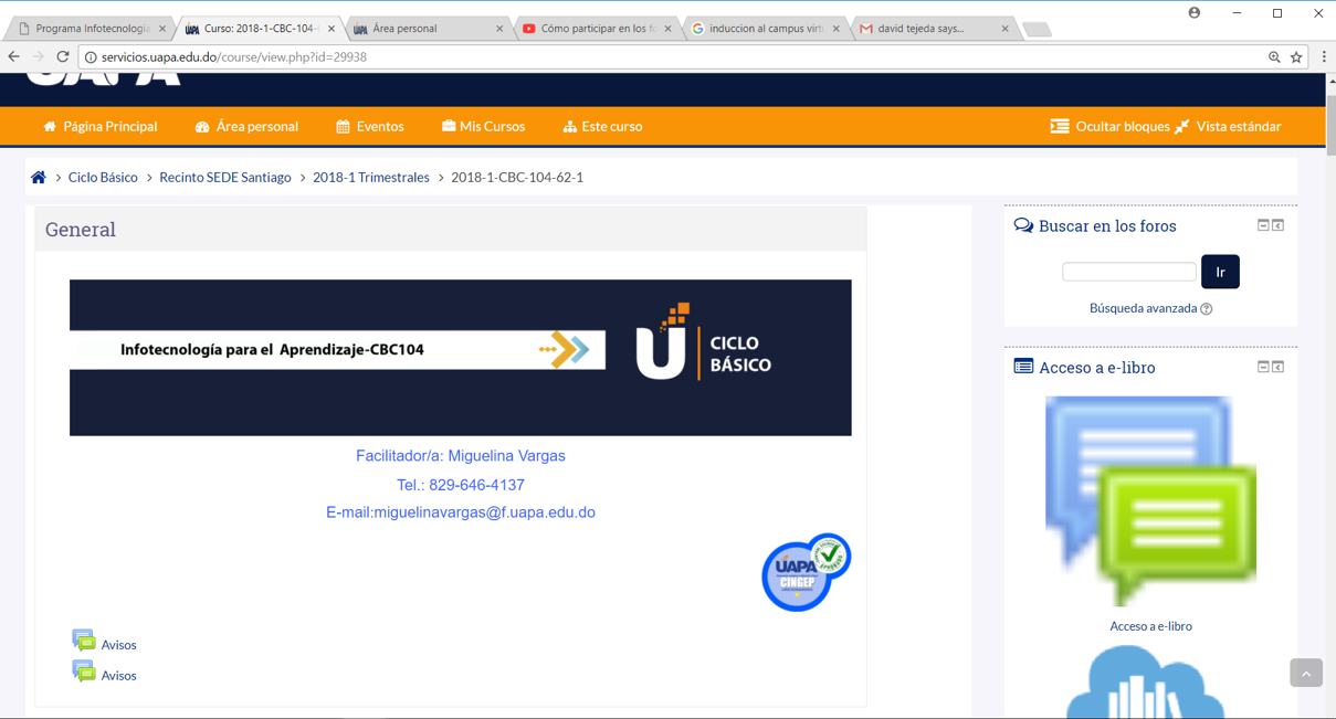 Introducción al campus virtual de La UAPA.