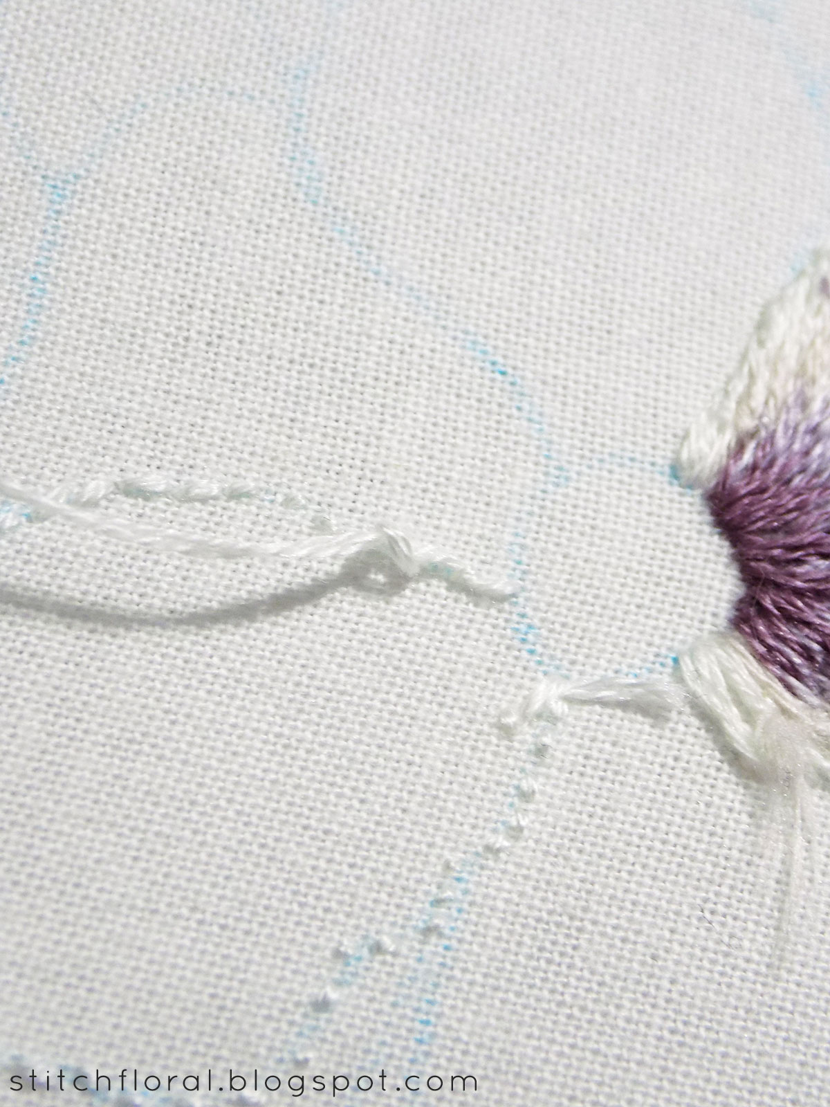 How to finish thread in hand embroidery - Stitch Floral
