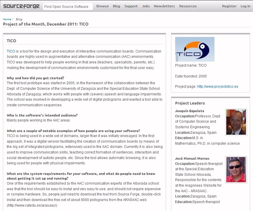 Informática para Educación Especial: Proyecto TICO: Project of the ...