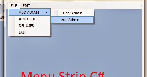 C# Tutorials : c sharp menu strip