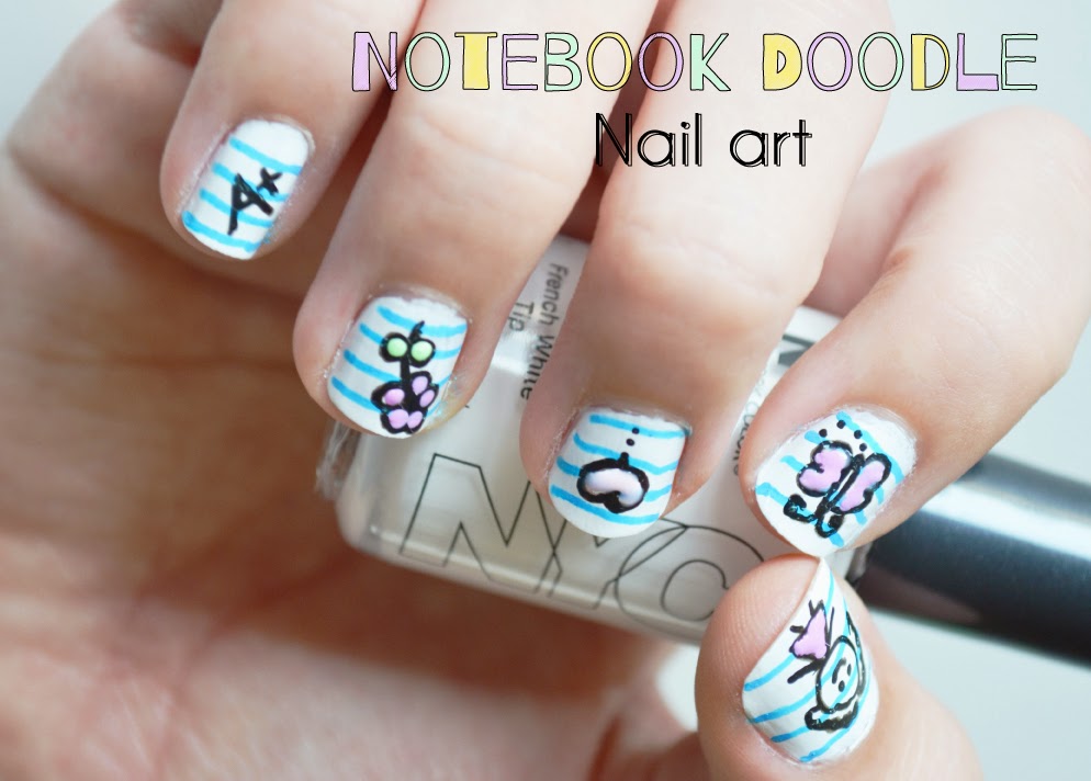 Sunny by Design: Notebook Doodle Nail Art Tutorial