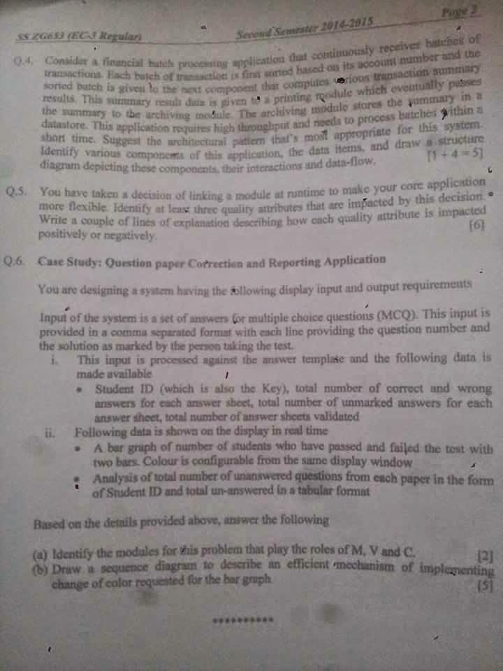 Bits Pilani Wilp: SEM-2 Final Exam Question Paper