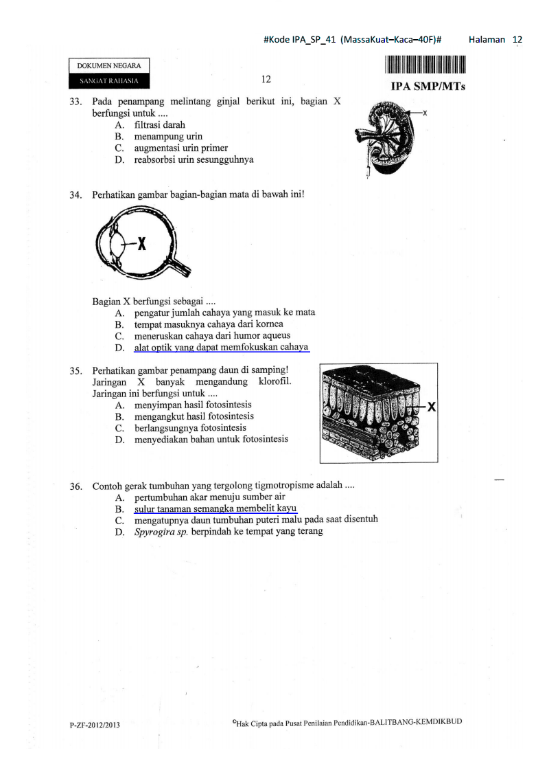 Soal dan Pembahasan UN IPA Paket 41 Kelas 9 SMP TA 2012/2013 | Kumpulan Soal dan Prediksi Ujian ...