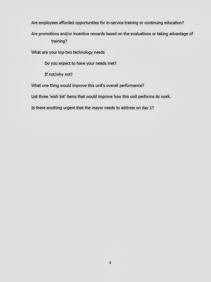 MAPPING IT OUT: Transition Letter and Questionnaire to Key Employees
