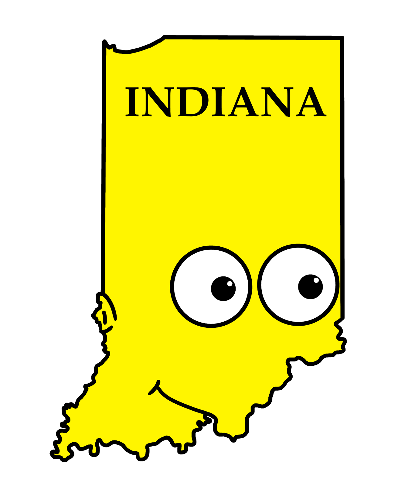 Funny maps: A funny map of Indiana