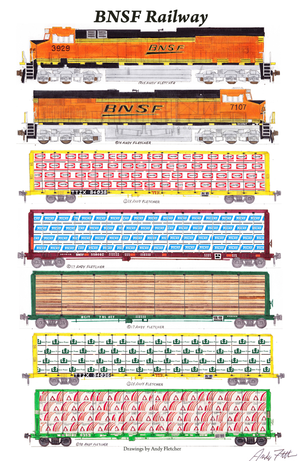 Andy Fletcher Blog-: A BNSF Lumber Train at Everett, Washington